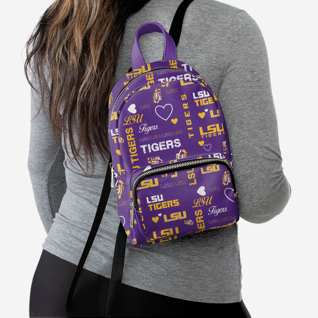 LSU Tigers Logo Love Mini Backpack FOCO