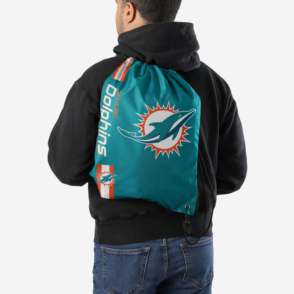 Miami Dolphins Big Logo Drawstring Backpack FOCO