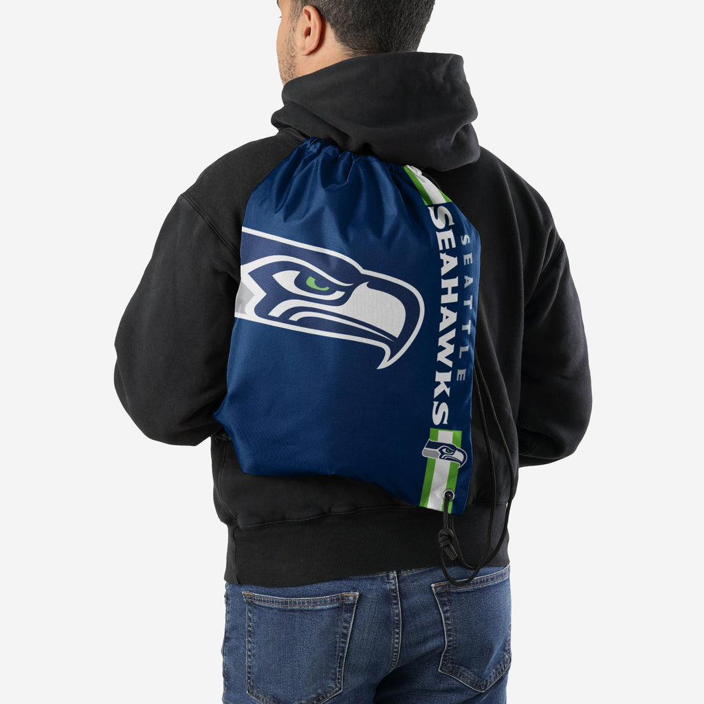 Seattle Seahawks Big Logo Drawstring Backpack FOCO