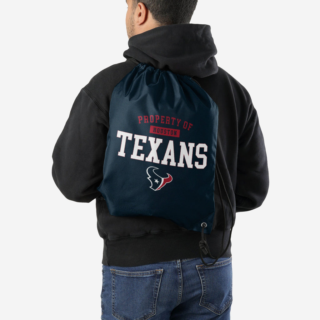 Houston Texans Property Of Drawstring Backpack FOCO