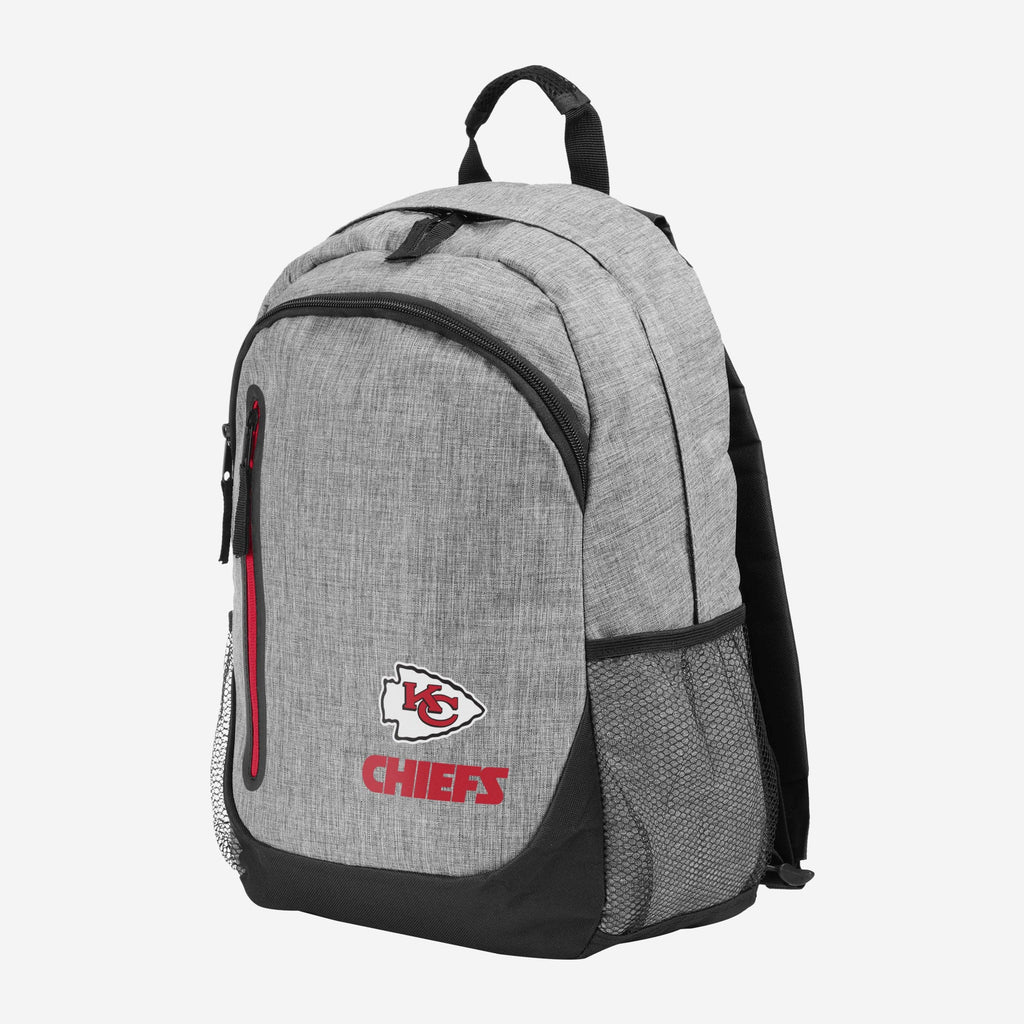 Kansas City Chiefs Heather Grey Bold Color Backpack FOCO