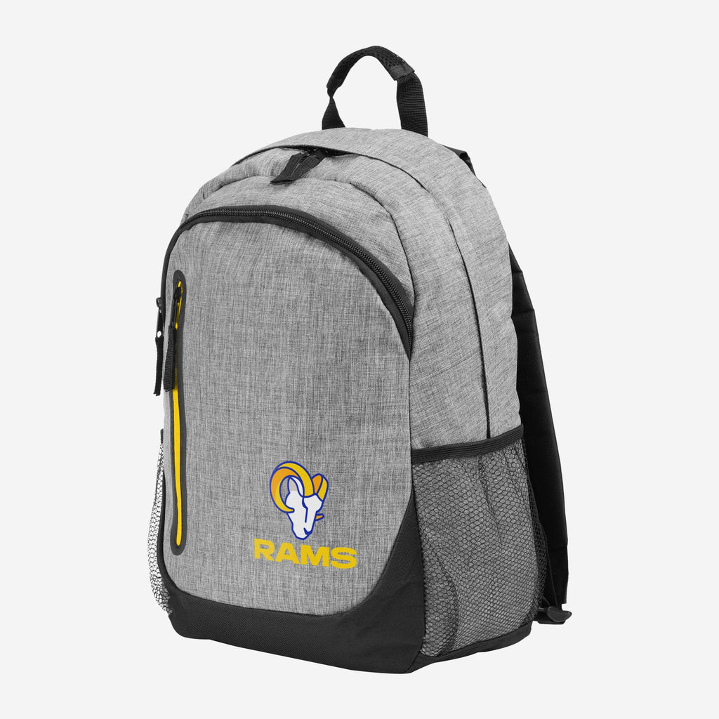 Los Angeles Rams Heather Grey Bold Color Backpack FOCO