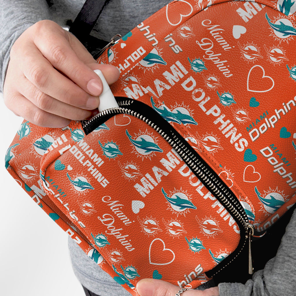 Miami Dolphins Logo Love Mini Backpack FOCO