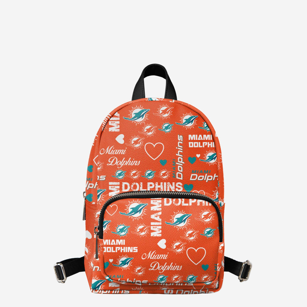 Miami Dolphins Logo Love Mini Backpack FOCO