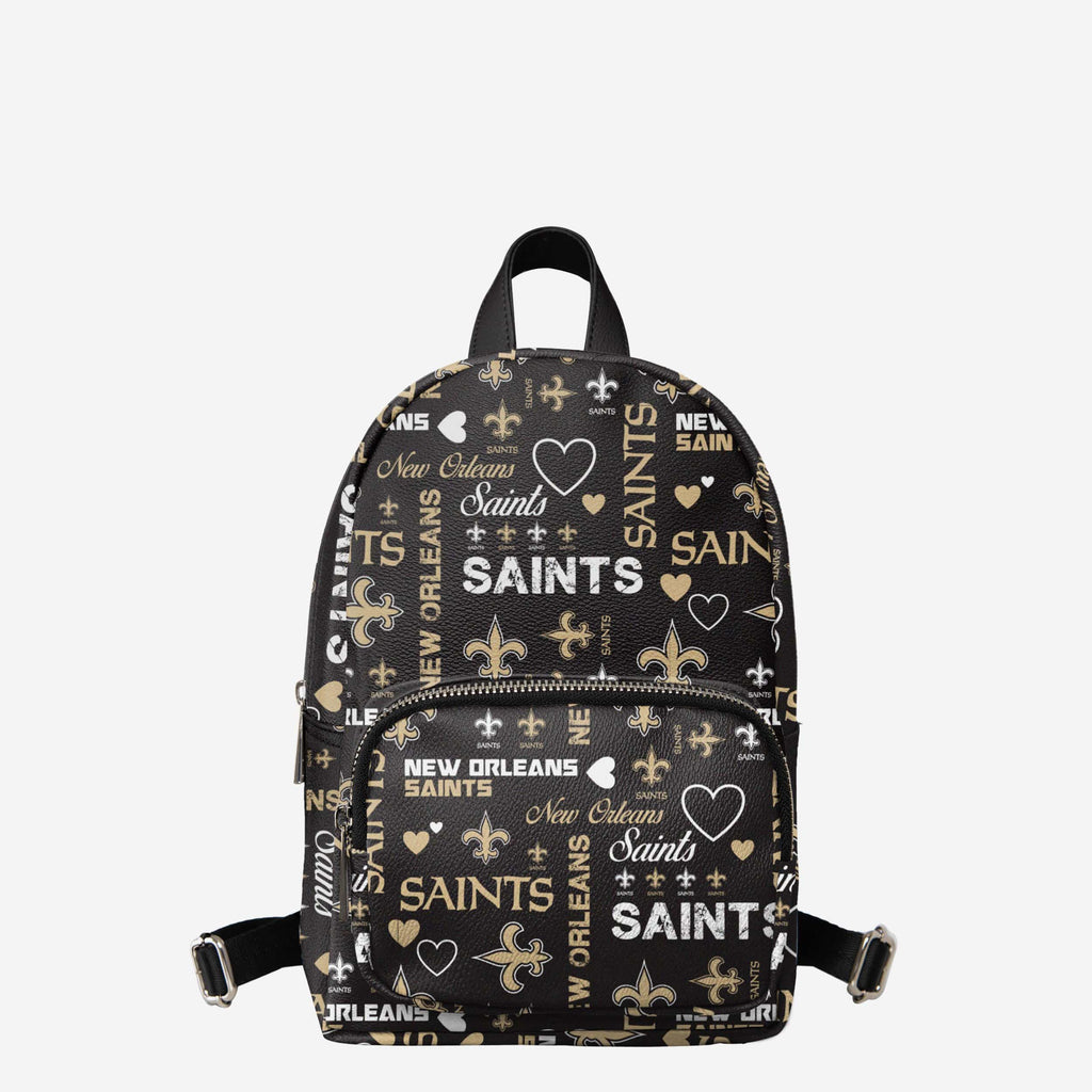 New Orleans Saints Logo Love Mini Backpack FOCO