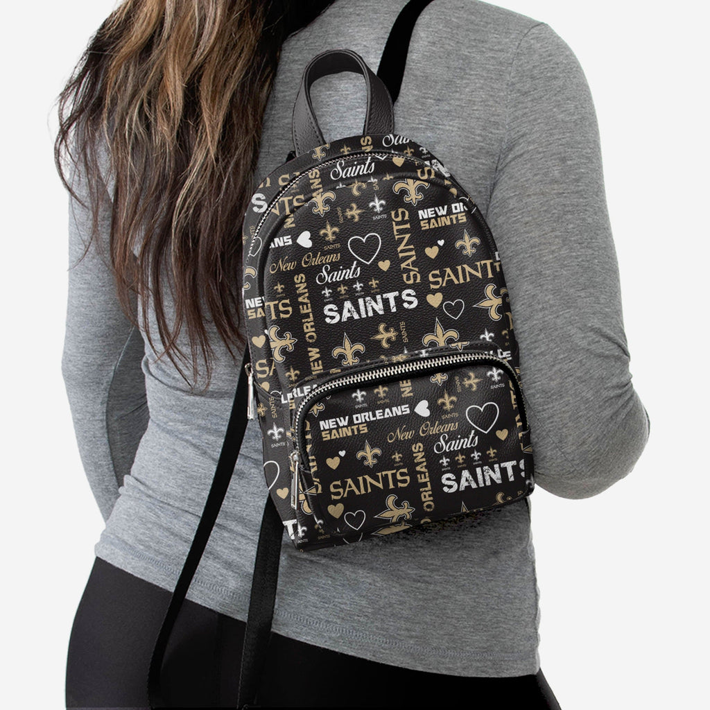 New Orleans Saints Logo Love Mini Backpack FOCO