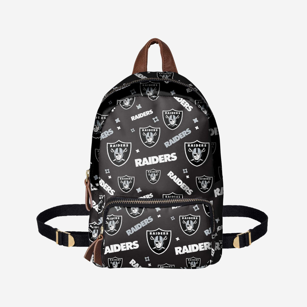 Las Vegas Raiders Repeat Print Printed Collection Mini Backpack FOCO