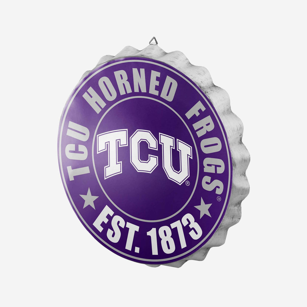 TCU Horned Frogs Bottle Cap Wall Sign FOCO