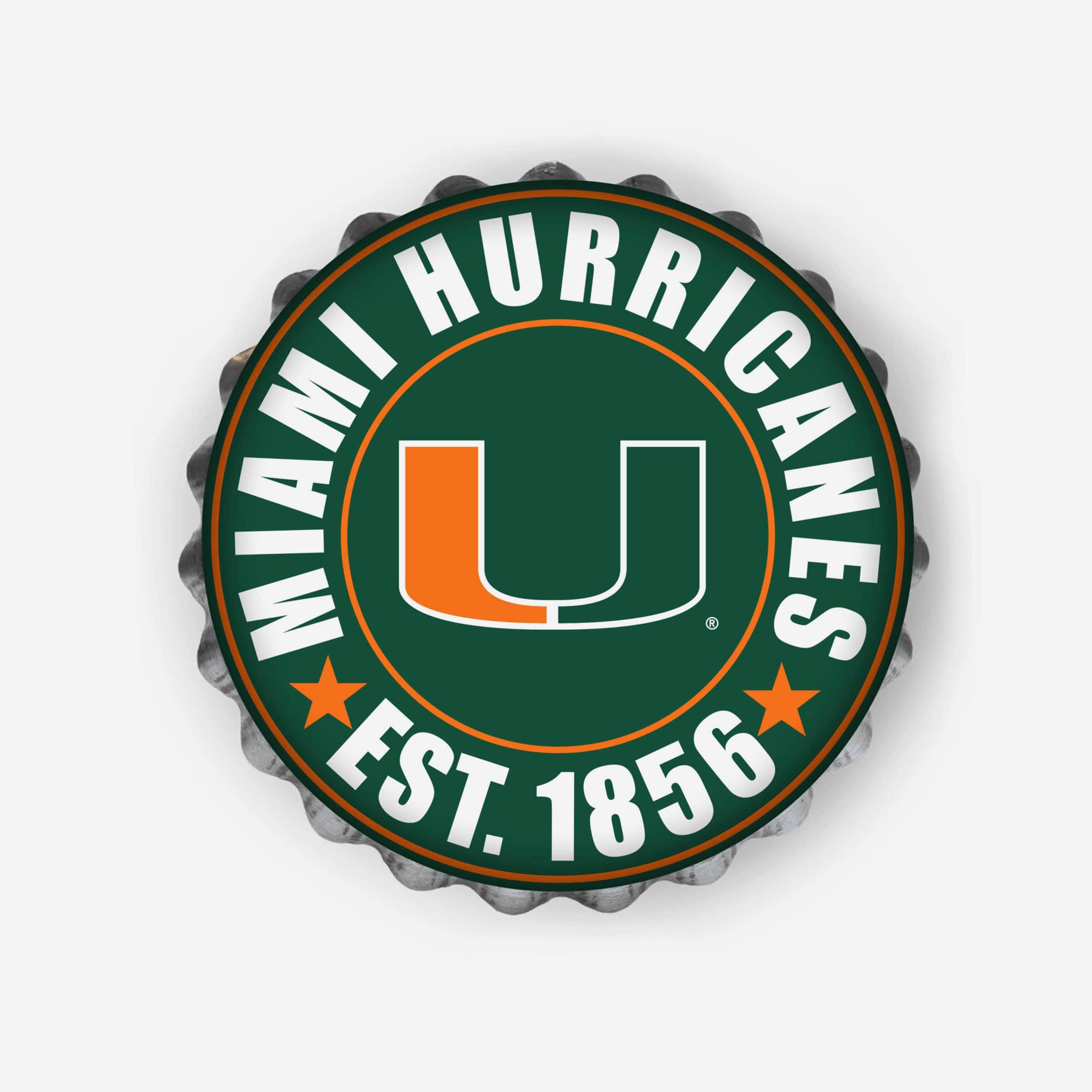 Miami Hurricanes Bottle Cap Wall Sign FOCO