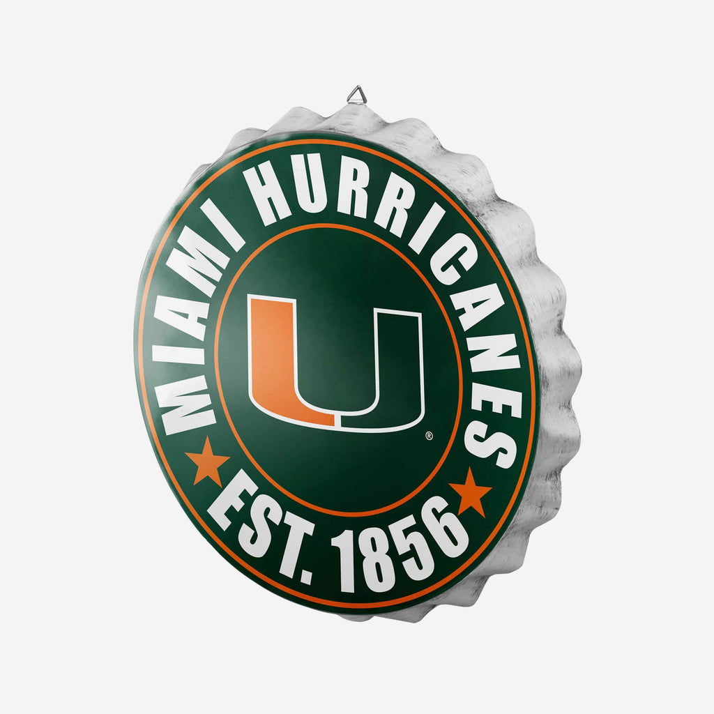 Miami Hurricanes Bottle Cap Wall Sign FOCO