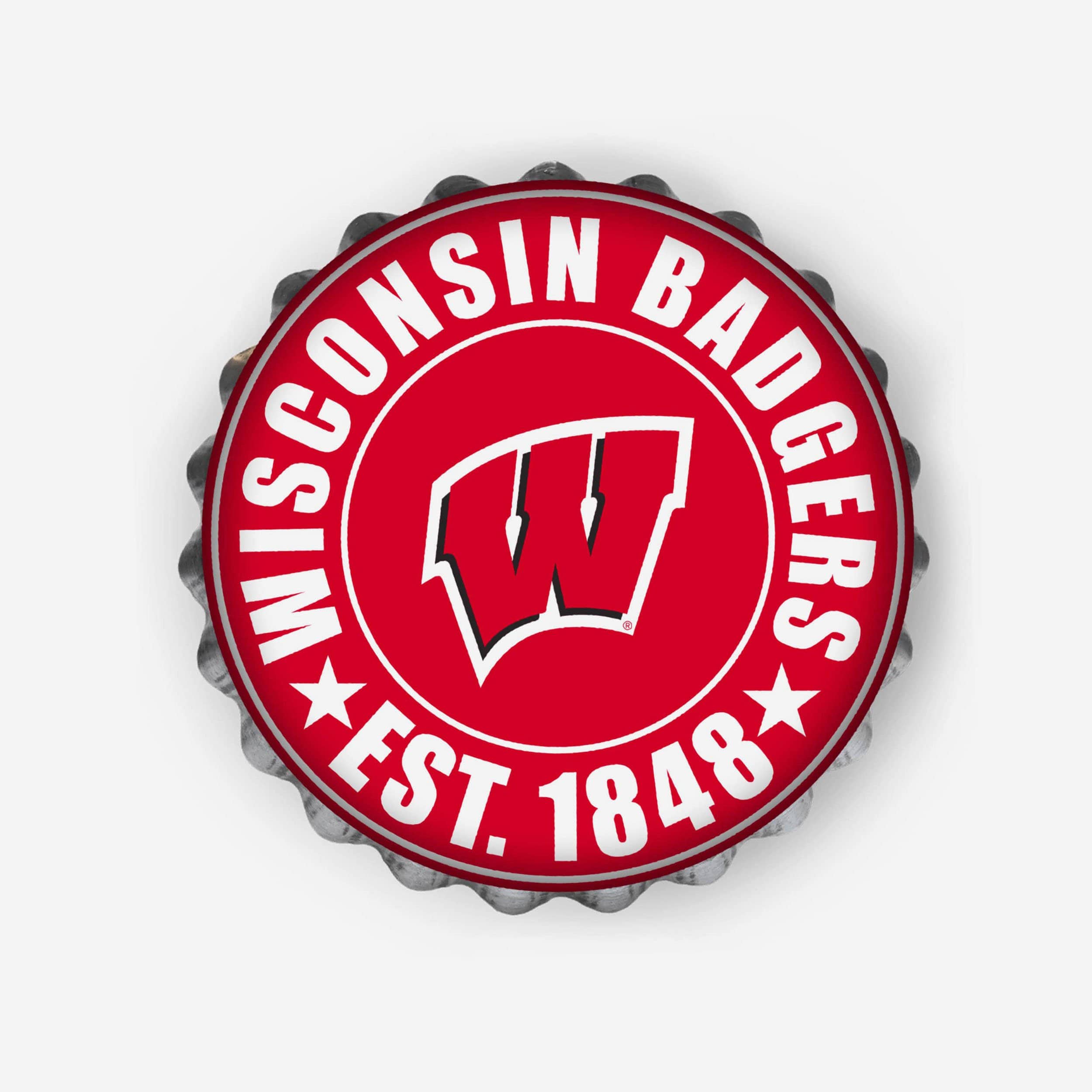 Wisconsin Badgers Bottle Cap Wall Sign FOCO