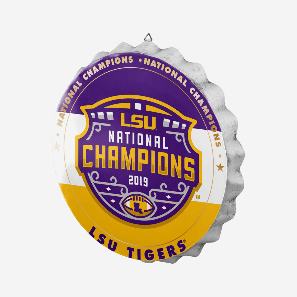 LSU Tigers 2019 Football National Champions Bottlecap Wall Sign FOCO