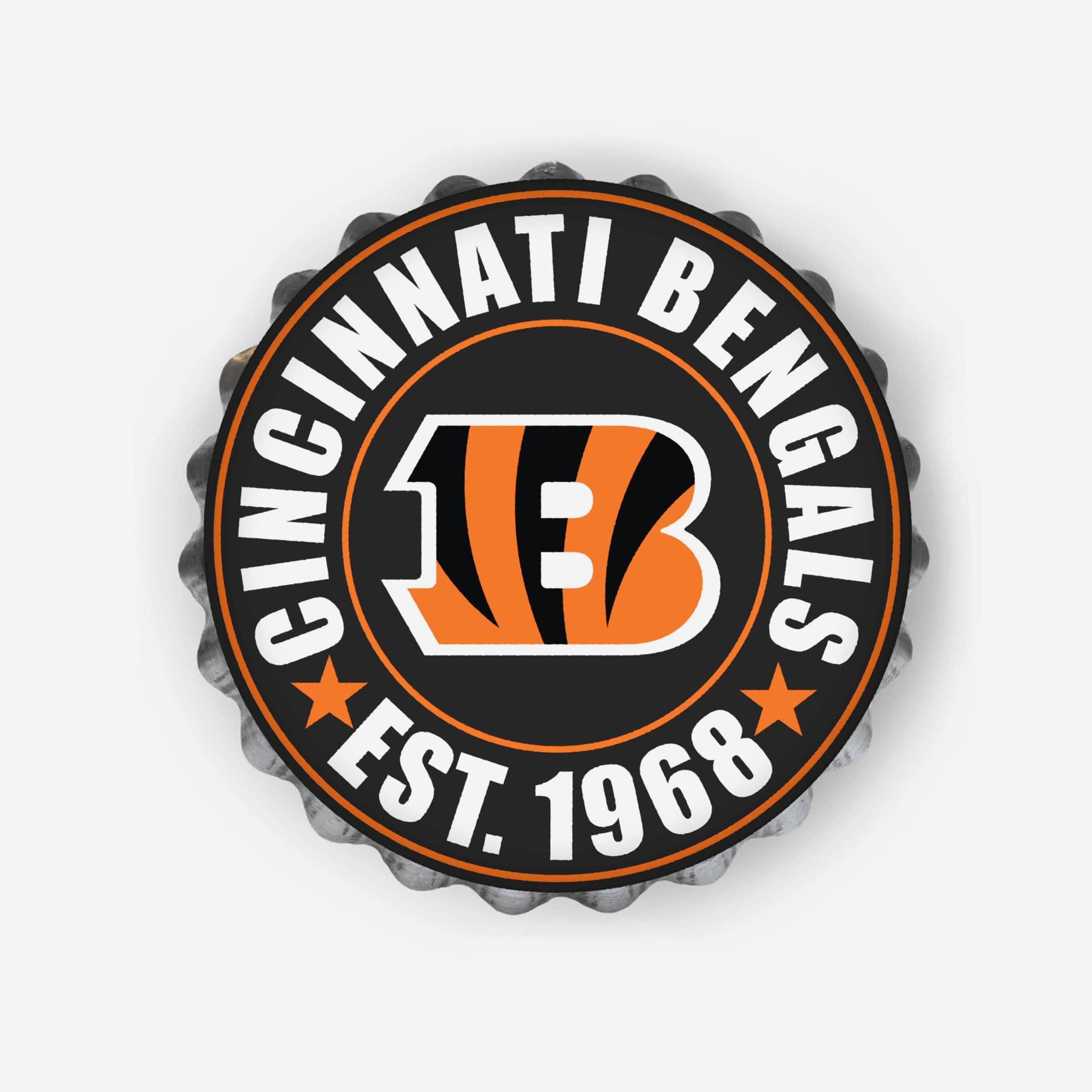 Cincinnati Bengals Bottle Cap Wall Sign FOCO