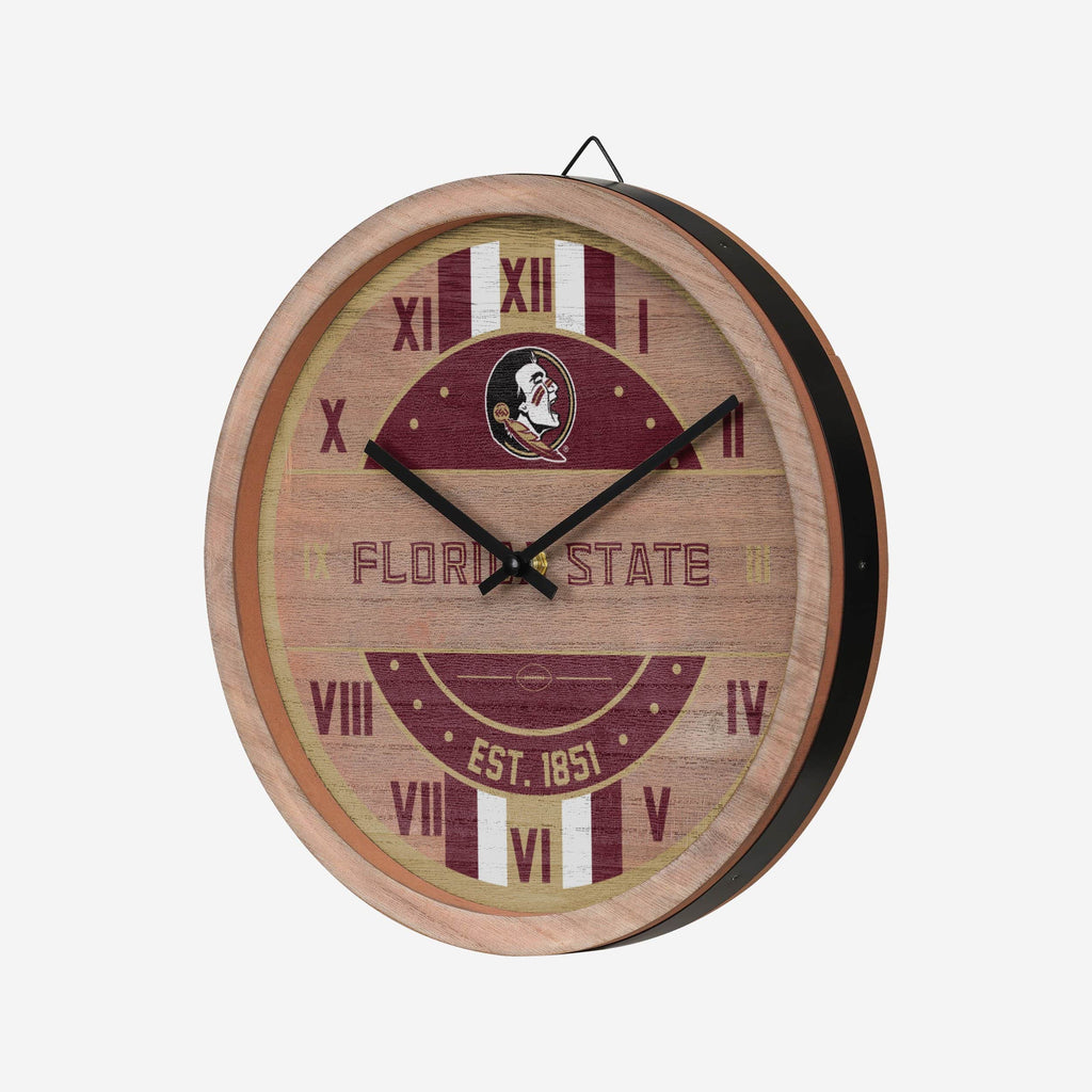 Florida State Seminoles Barrel Wall Clock FOCO