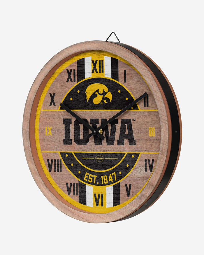 Iowa Hawkeyes Barrel Wall Clock FOCO