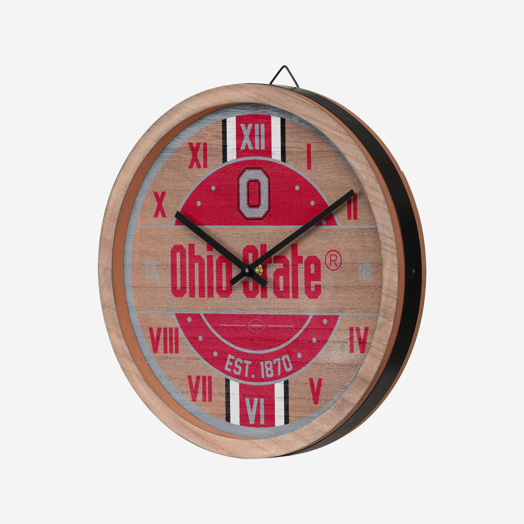 Ohio State Buckeyes Barrel Wall Clock FOCO