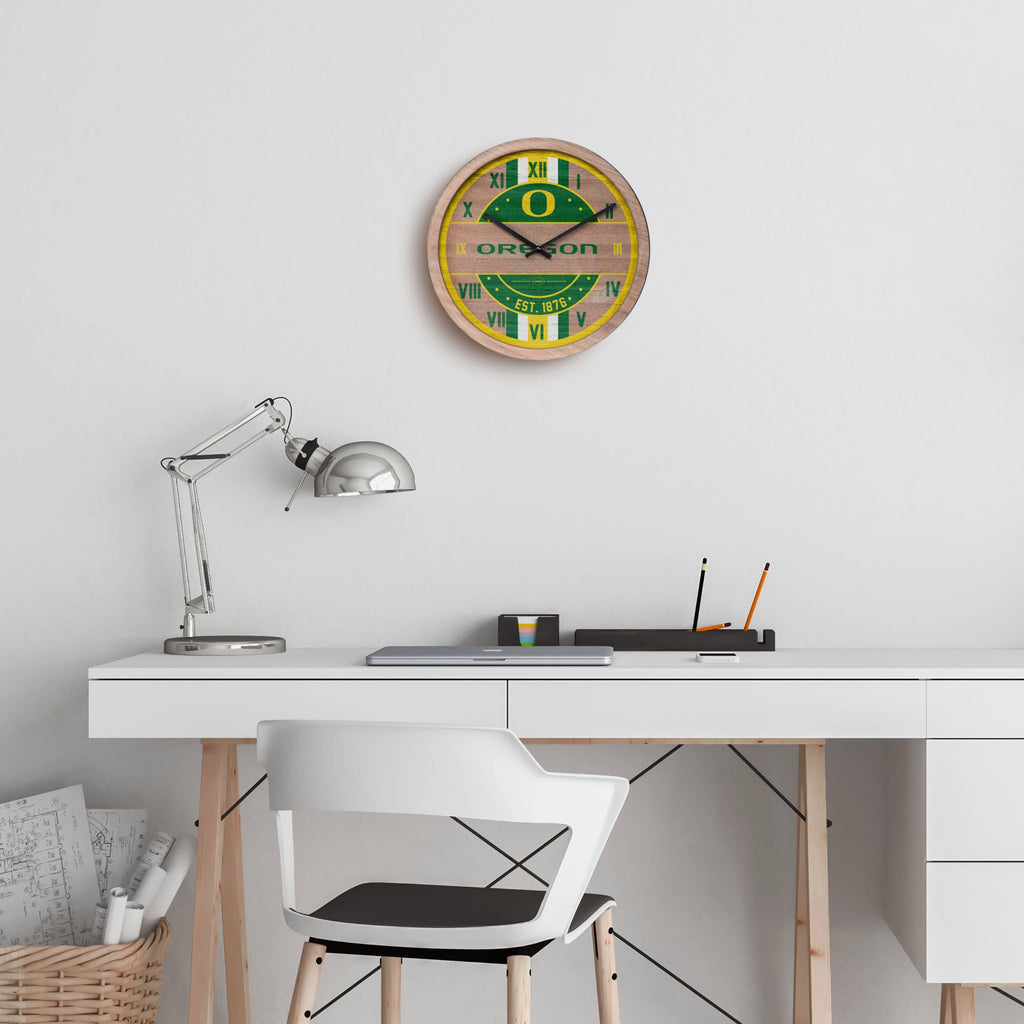 Oregon Ducks Barrel Wall Clock FOCO