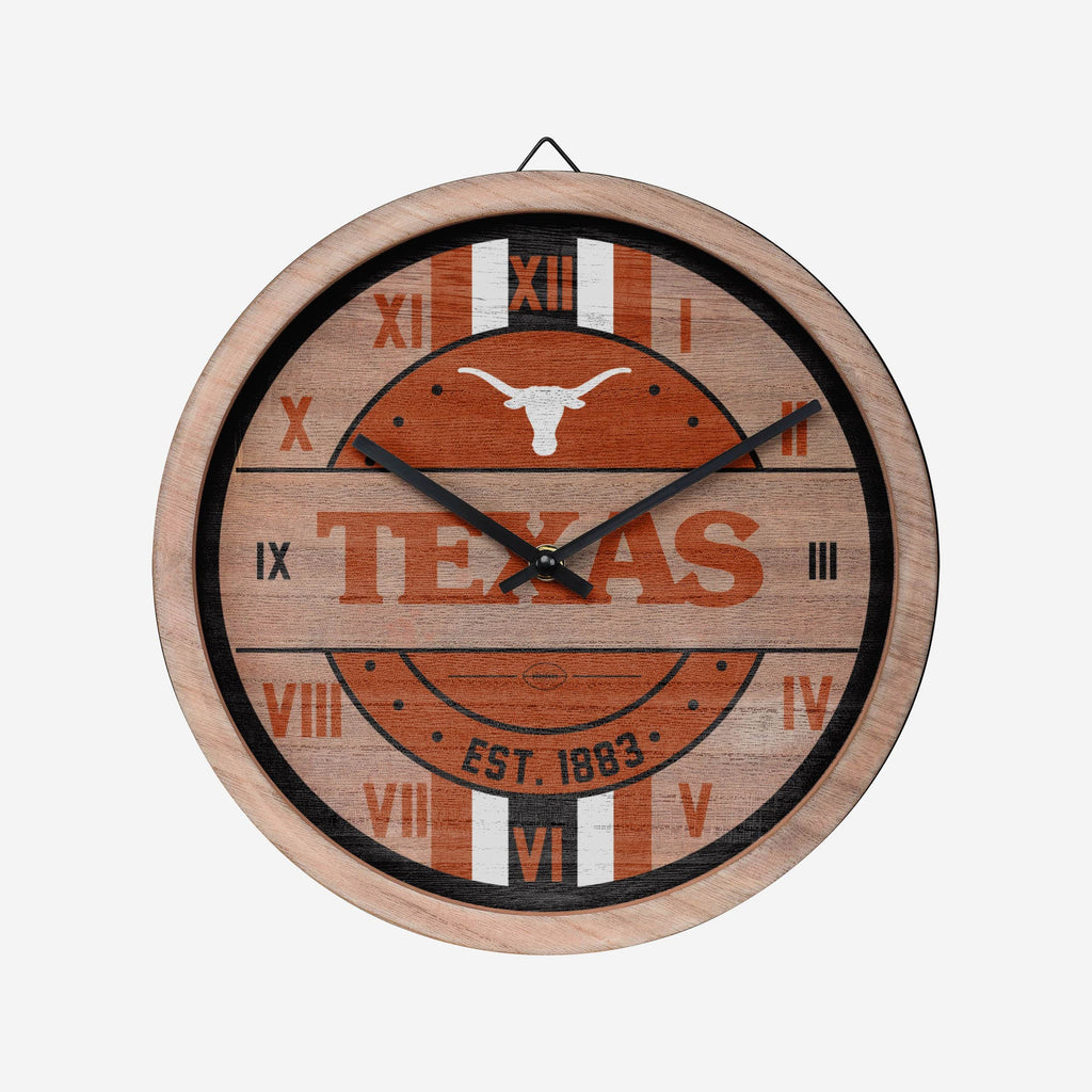 Texas Longhorns Barrel Wall Clock FOCO