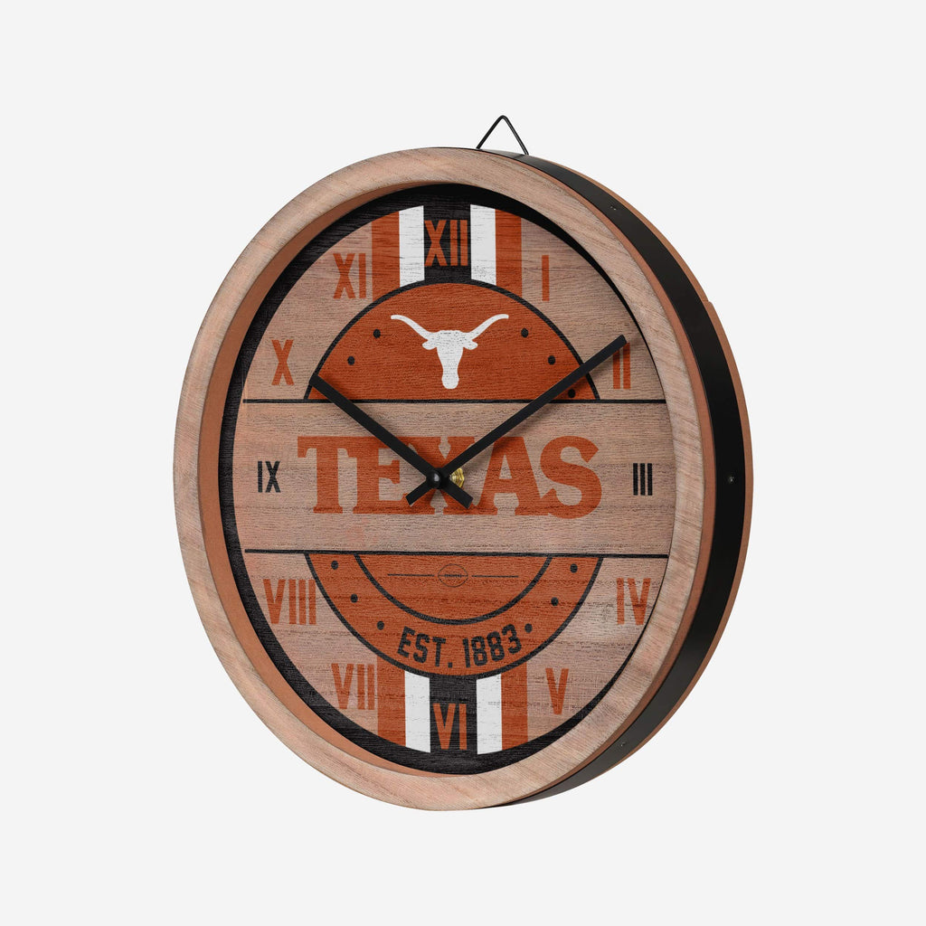 Texas Longhorns Barrel Wall Clock FOCO