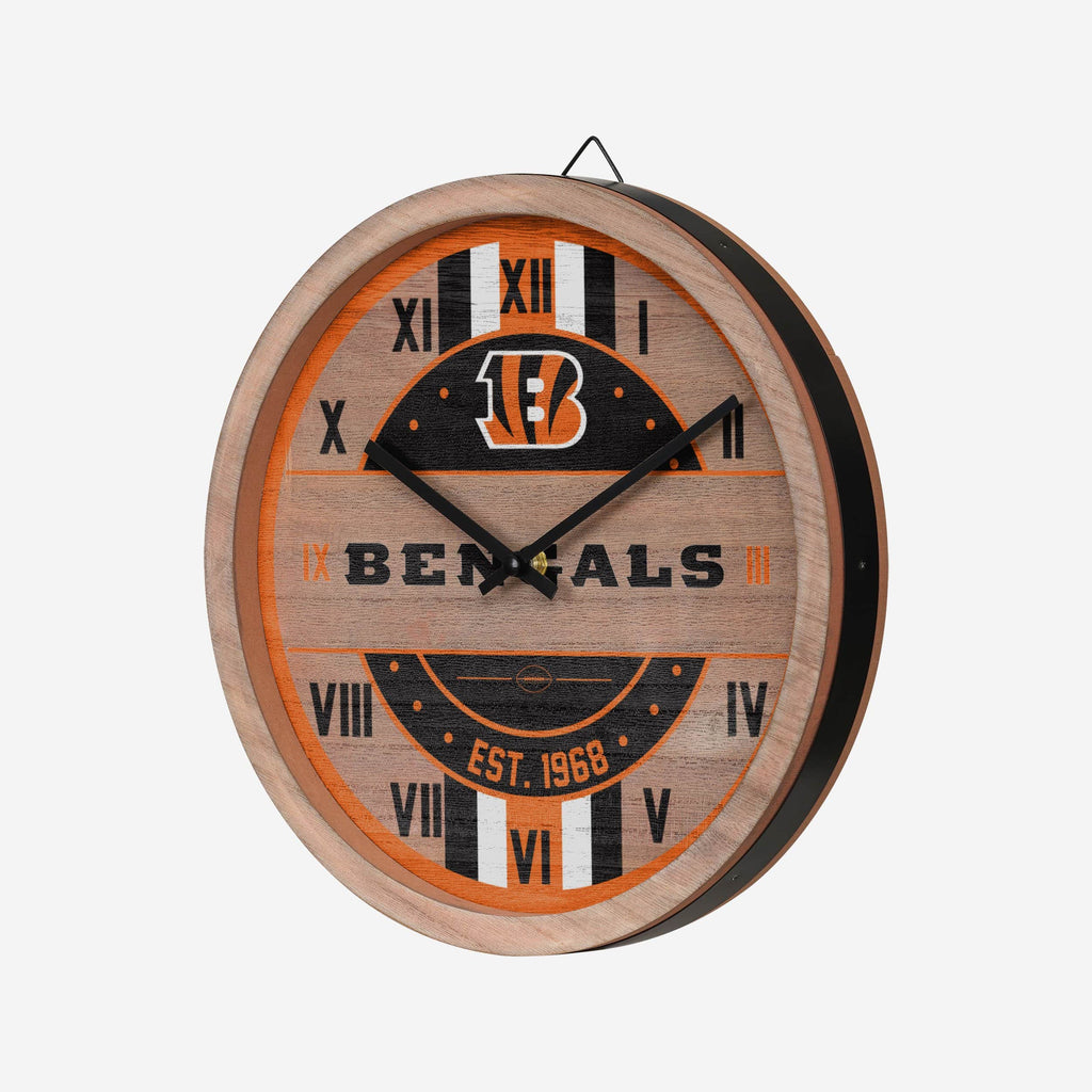 Cincinnati Bengals Barrel Wall Clock FOCO