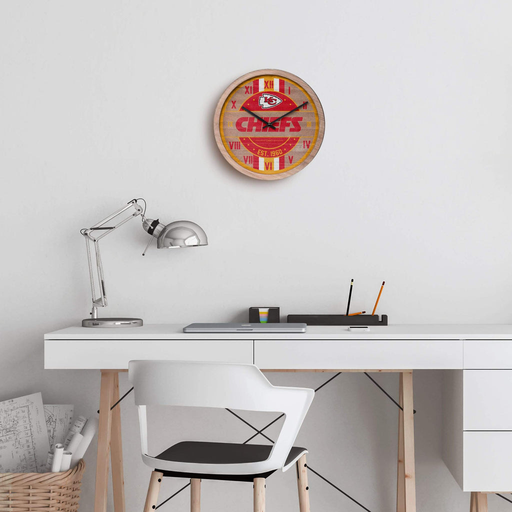 Kansas City Chiefs Barrel Wall Clock FOCO