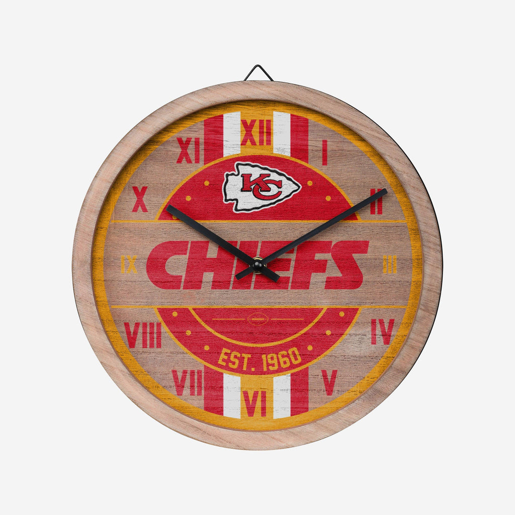 Kansas City Chiefs Barrel Wall Clock FOCO