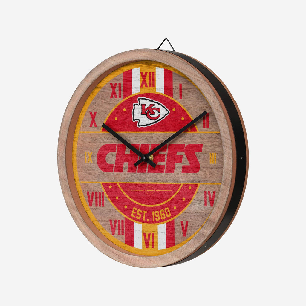 Kansas City Chiefs Barrel Wall Clock FOCO