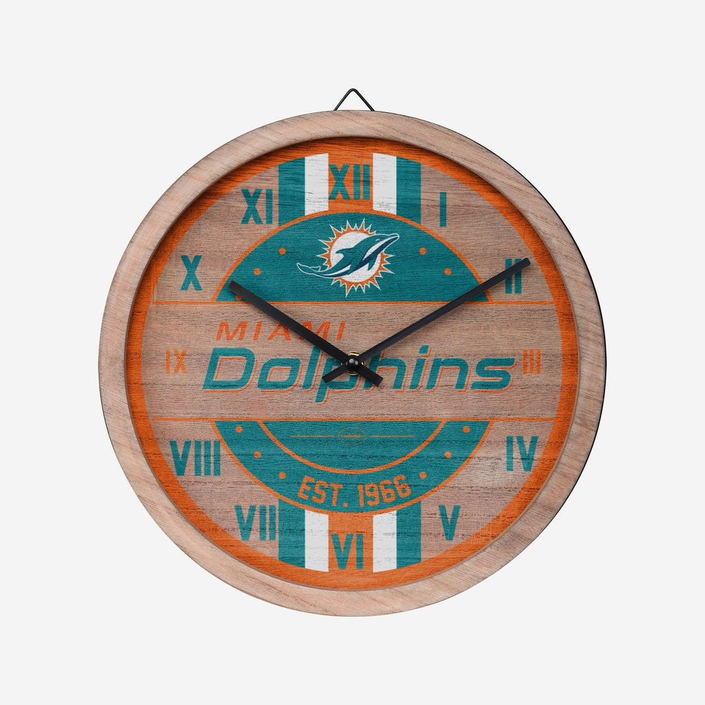 Miami Dolphins Barrel Wall Clock FOCO