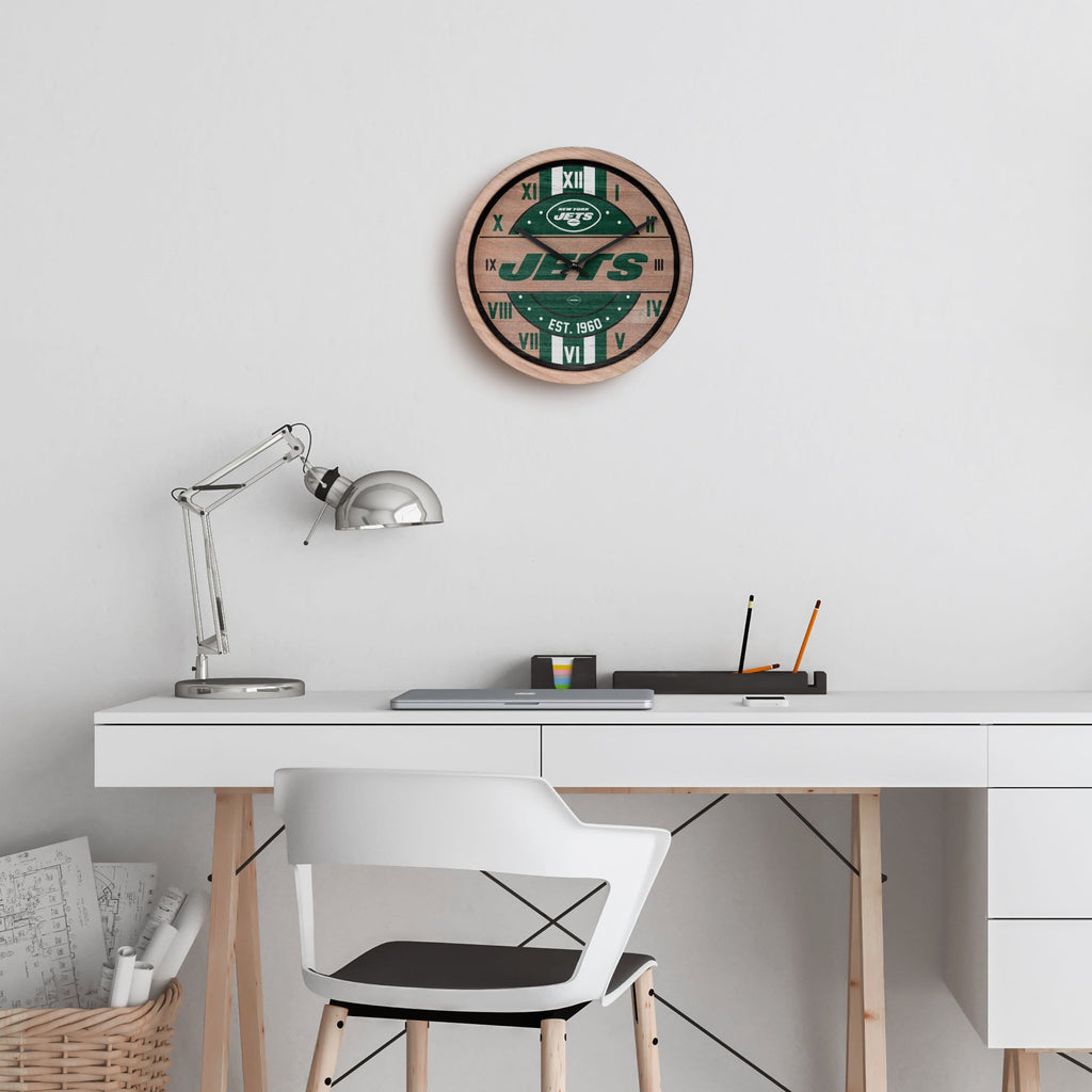 New York Jets Barrel Wall Clock FOCO