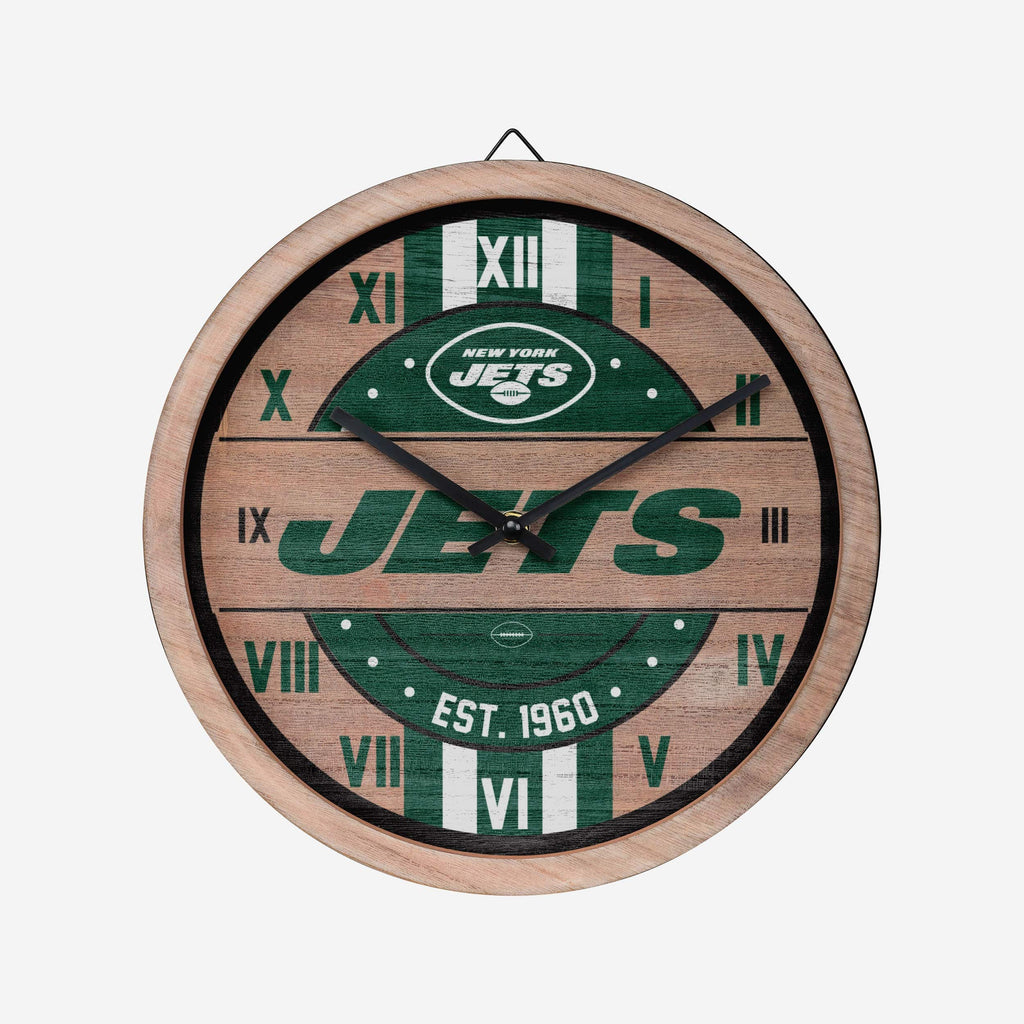 New York Jets Barrel Wall Clock FOCO