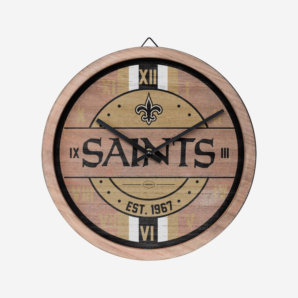 New Orleans Saints Barrel Wall Clock FOCO