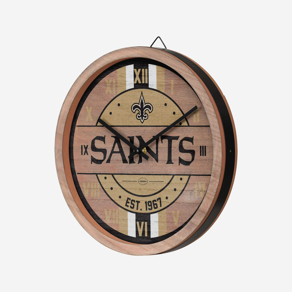 New Orleans Saints Barrel Wall Clock FOCO