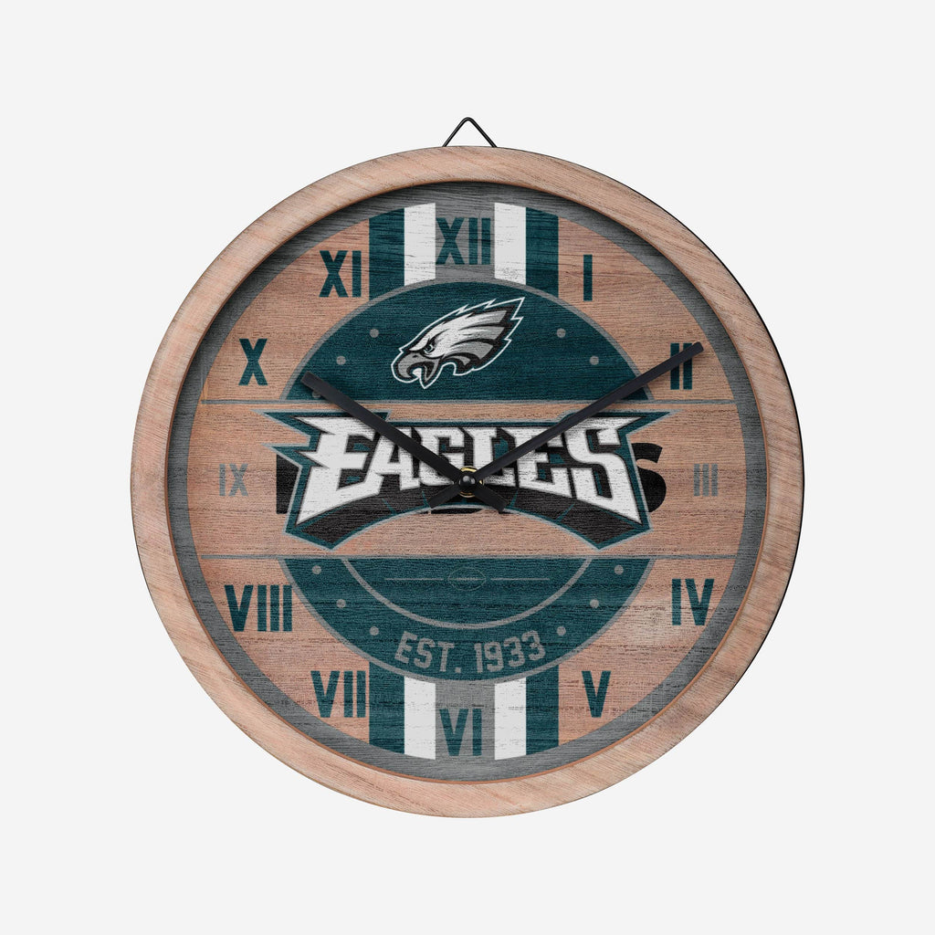 Philadelphia Eagles Barrel Wall Clock FOCO