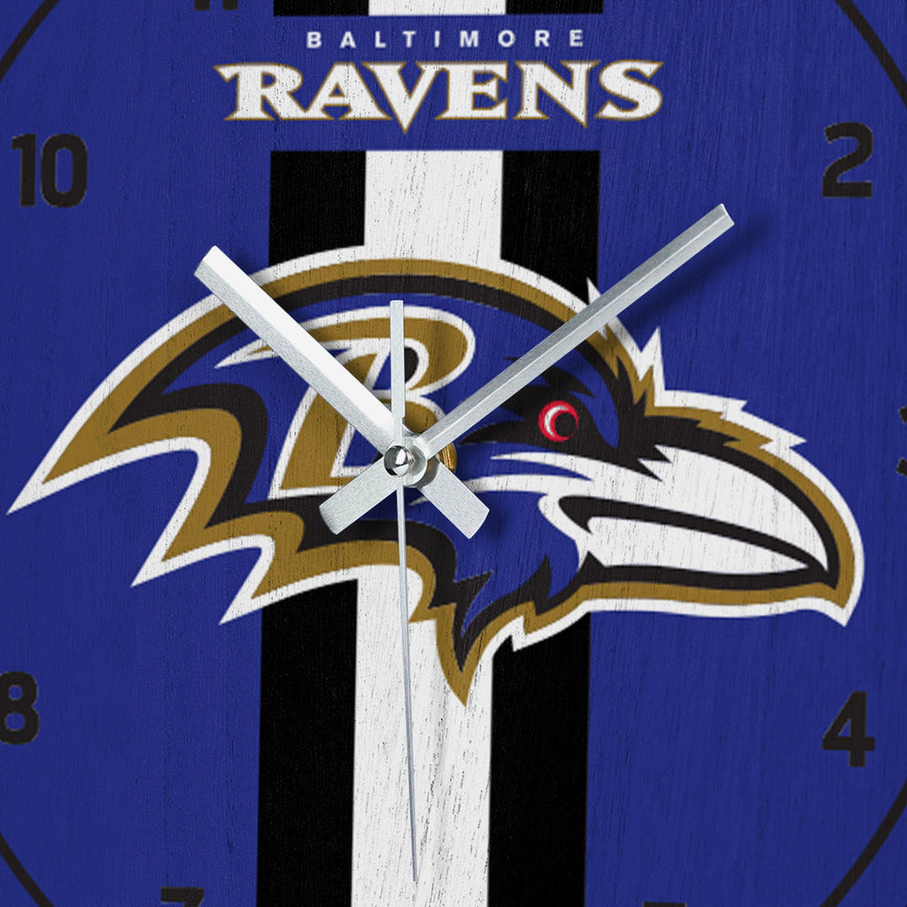 Baltimore Ravens Team Stripe Clock FOCO