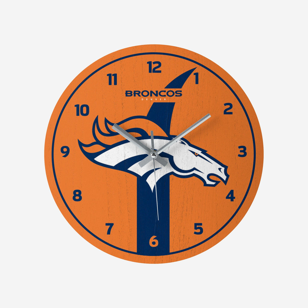 Denver Broncos Team Stripe Clock FOCO