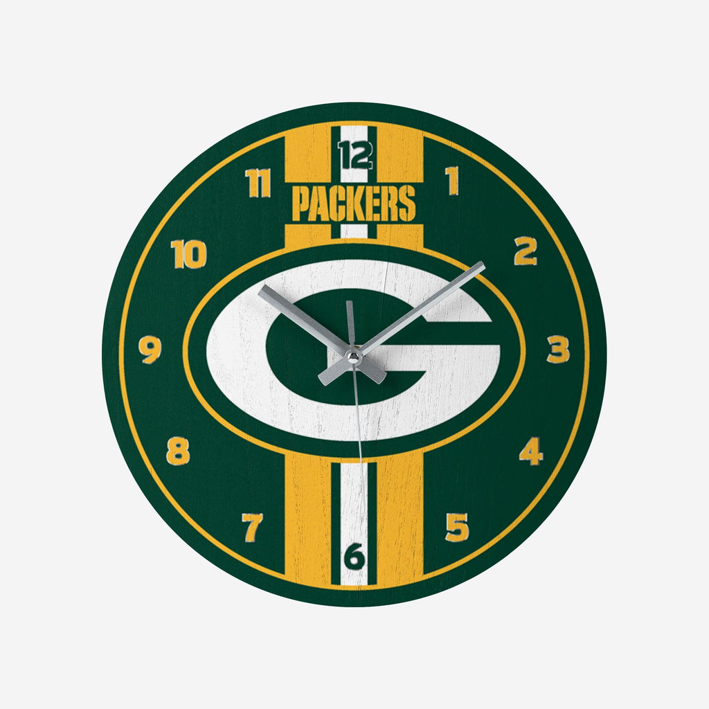 Green Bay Packers Team Stripe Clock FOCO
