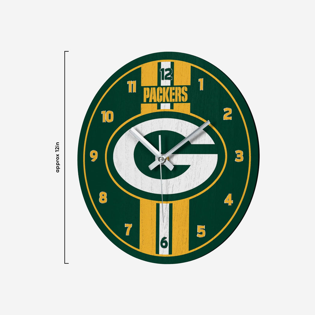 Green Bay Packers Team Stripe Clock FOCO