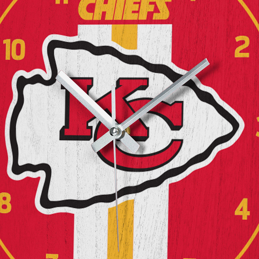 Kansas City Chiefs Team Stripe Clock FOCO