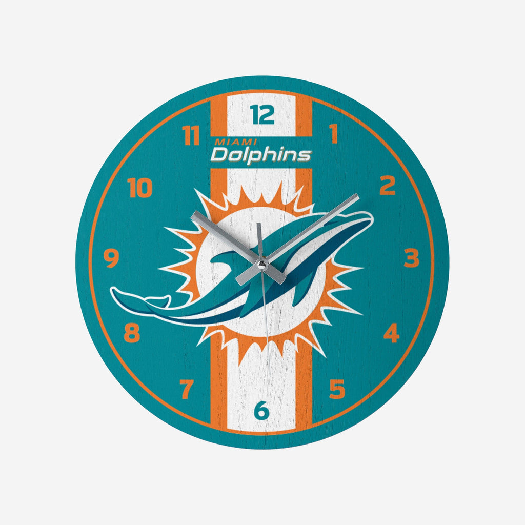Miami Dolphins Team Stripe Clock FOCO