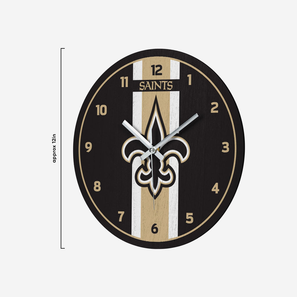 New Orleans Saints Team Stripe Clock FOCO