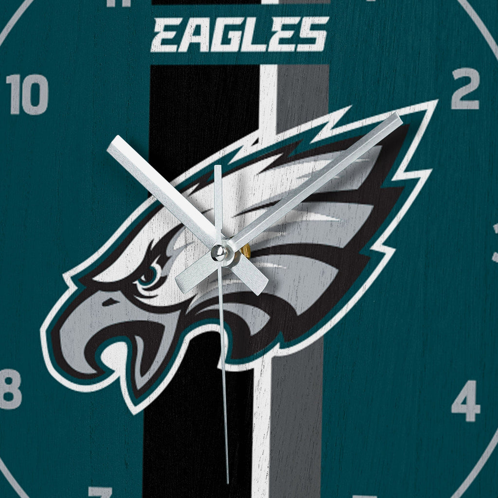 Philadelphia Eagles Team Stripe Clock FOCO