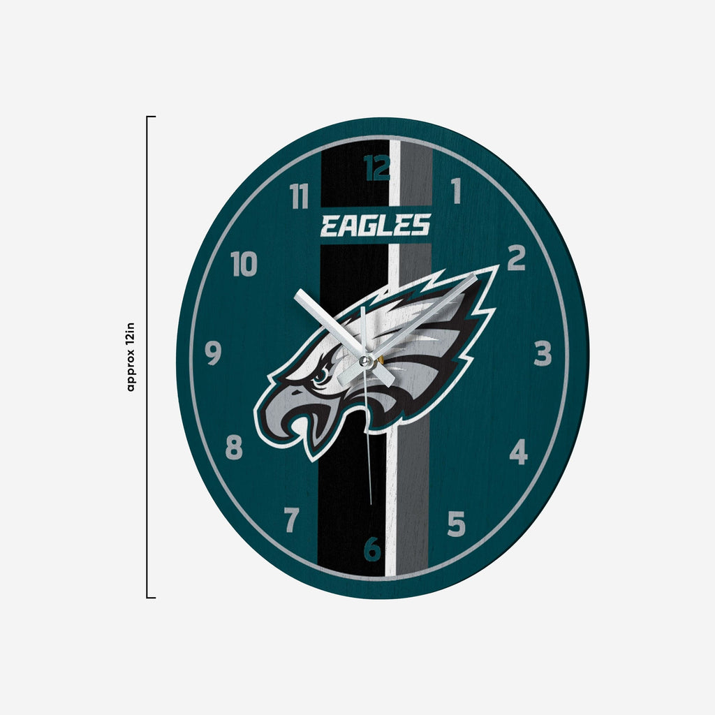 Philadelphia Eagles Team Stripe Clock FOCO