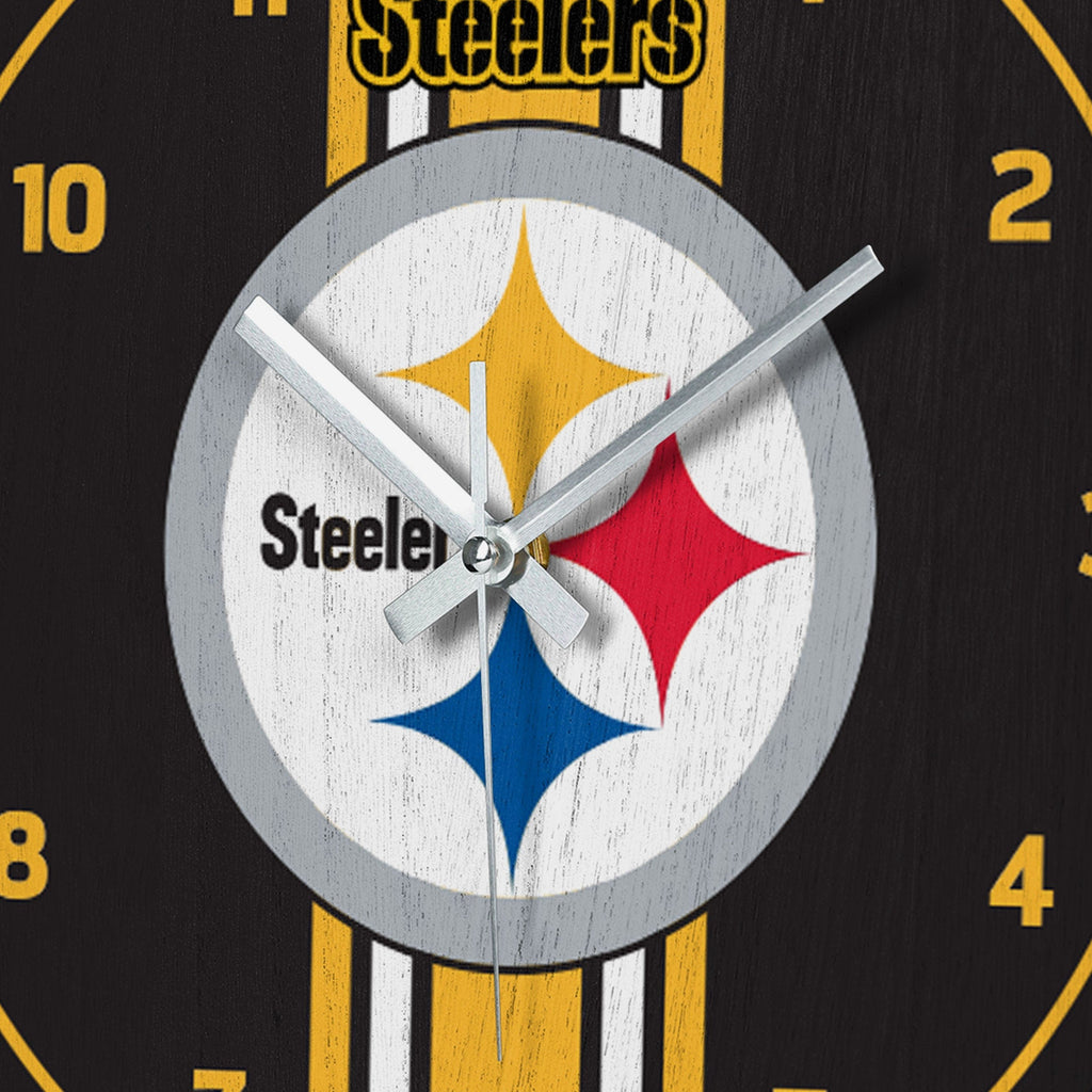 Pittsburgh Steelers Team Stripe Clock FOCO