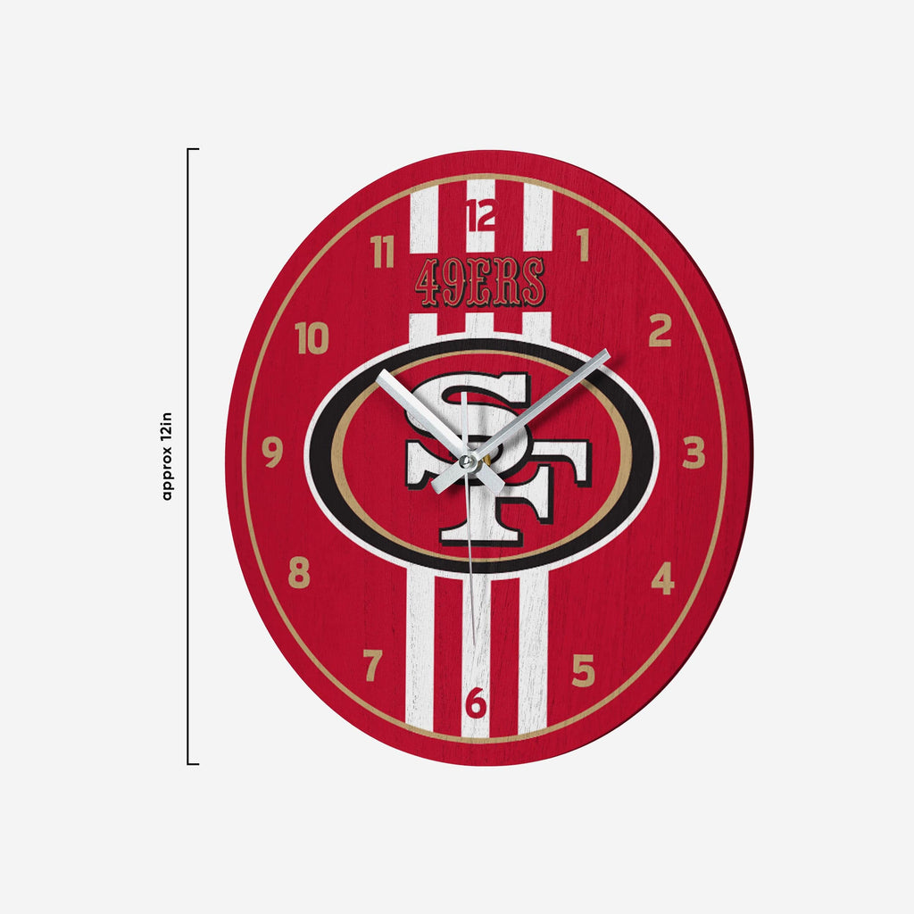 San Francisco 49ers Team Stripe Clock FOCO