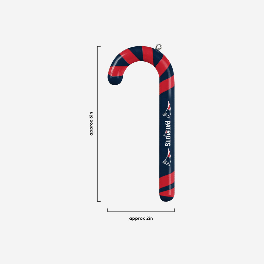 New England Patriots 12 Pack Candy Cane Ornament Set FOCO