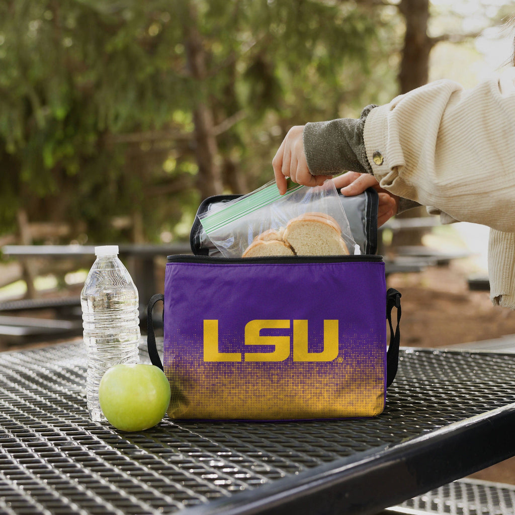 LSU Tigers Gradient Big Logo Gradient 6 Pack Cooler FOCO