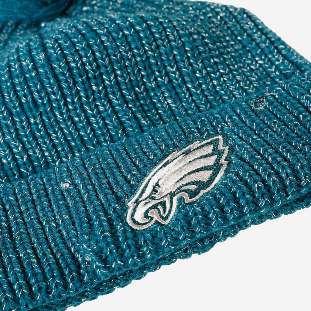 Philadelphia Eagles Womens Glitter Knit Cold Weather Set FOCO