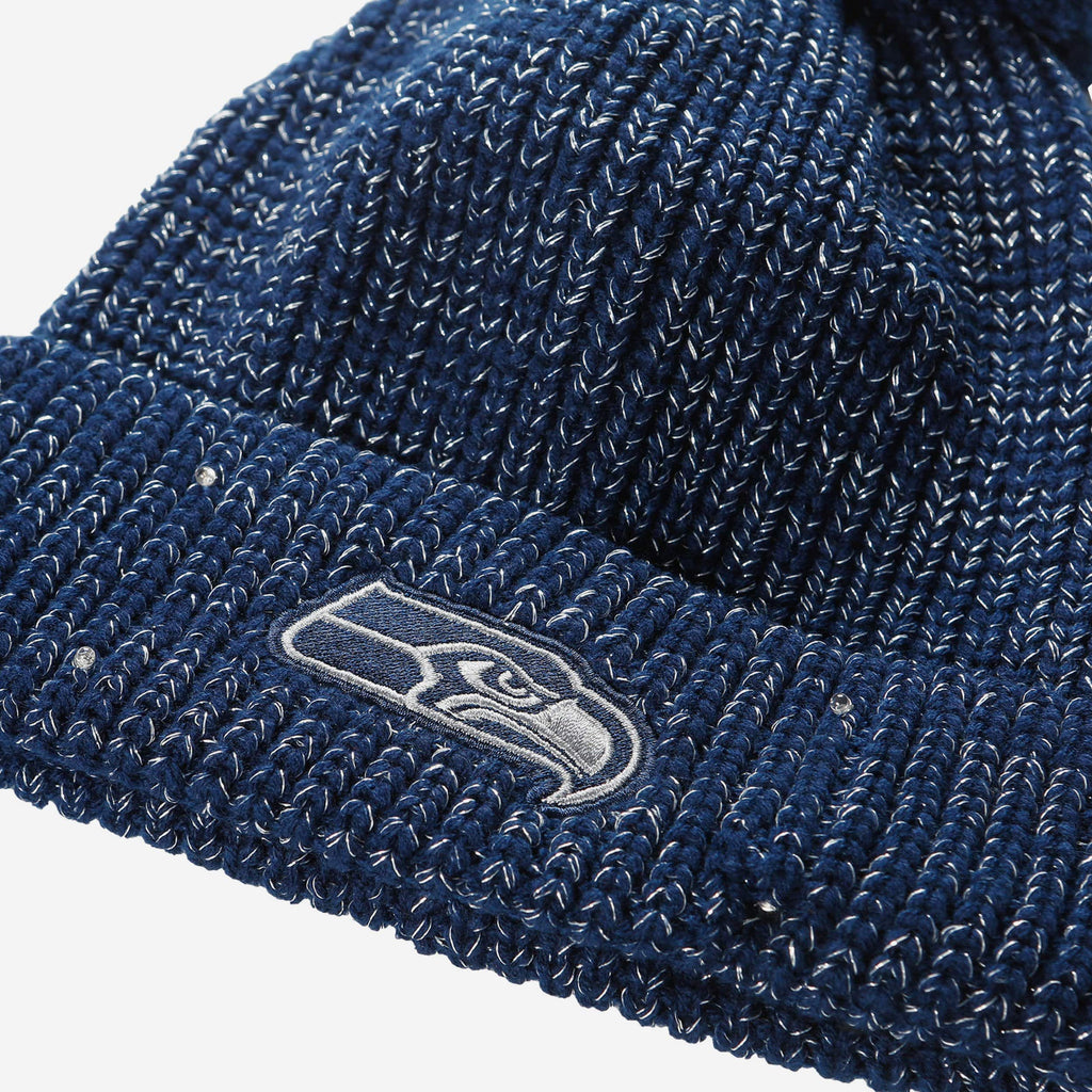 Seattle Seahawks Womens Glitter Knit Cold Weather Set FOCO