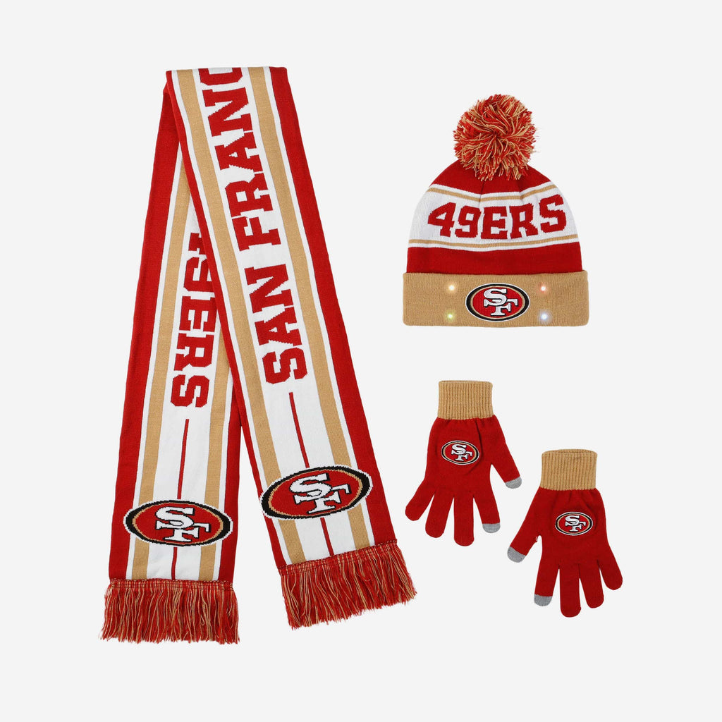 San Francisco 49ers Snow Stealer Cold Weather Set FOCO