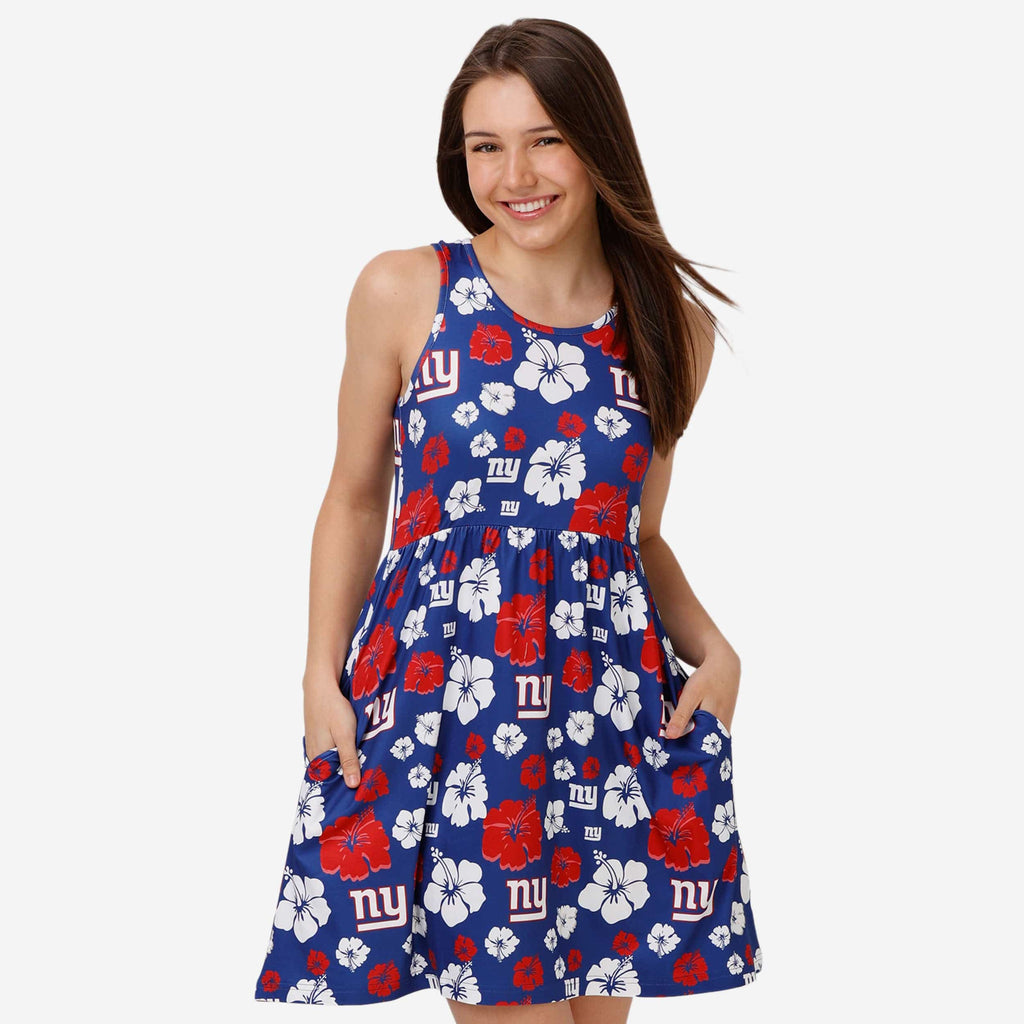 New York Giants Womens Fan Favorite Floral Sundress FOCO